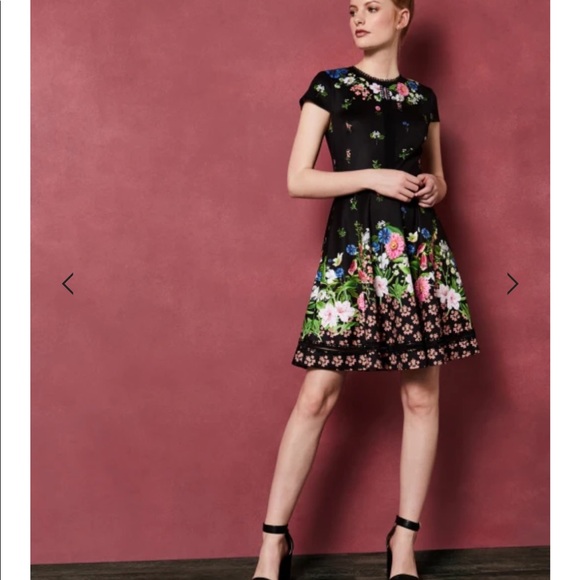 Ted Baker | Dresses | Nwt Ted Baler Daissie Florence Trim Skater Dress ...